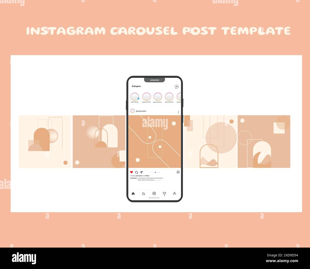 Social media carousel post template Stock Vector Image & Art - Alamy