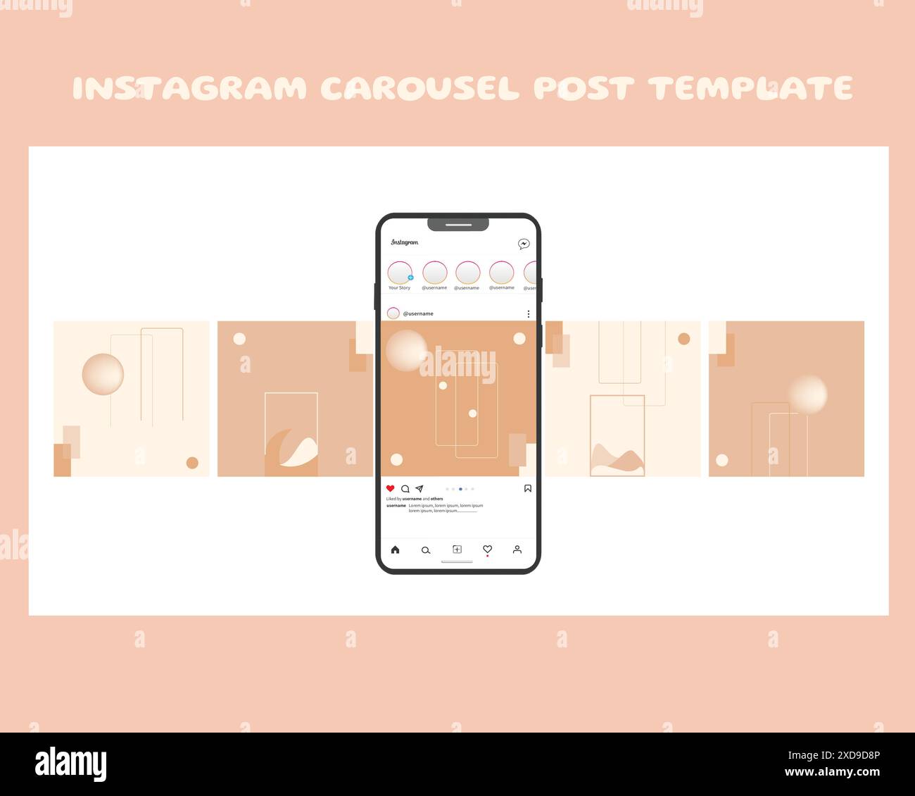Social media carousel post template Stock Vector Image & Art - Alamy