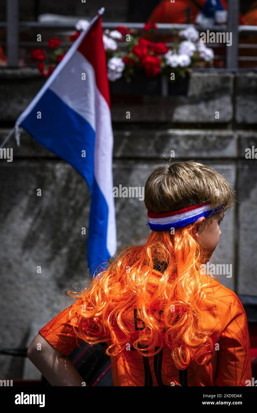 LEIPZIG - 21/06/2024, Dutch fans on the day before the second match at ...