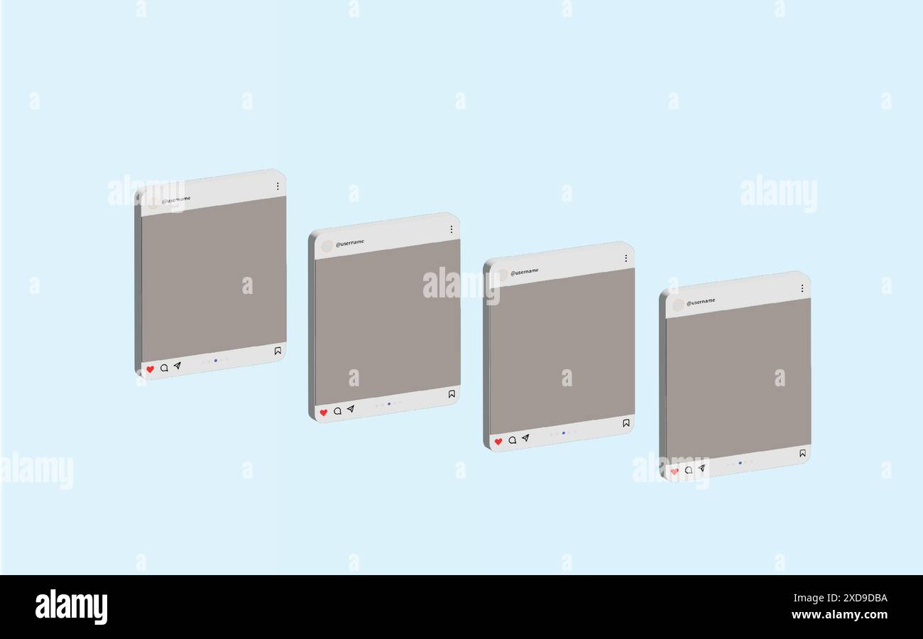 Social media carousel post template Stock Vector Image & Art - Alamy