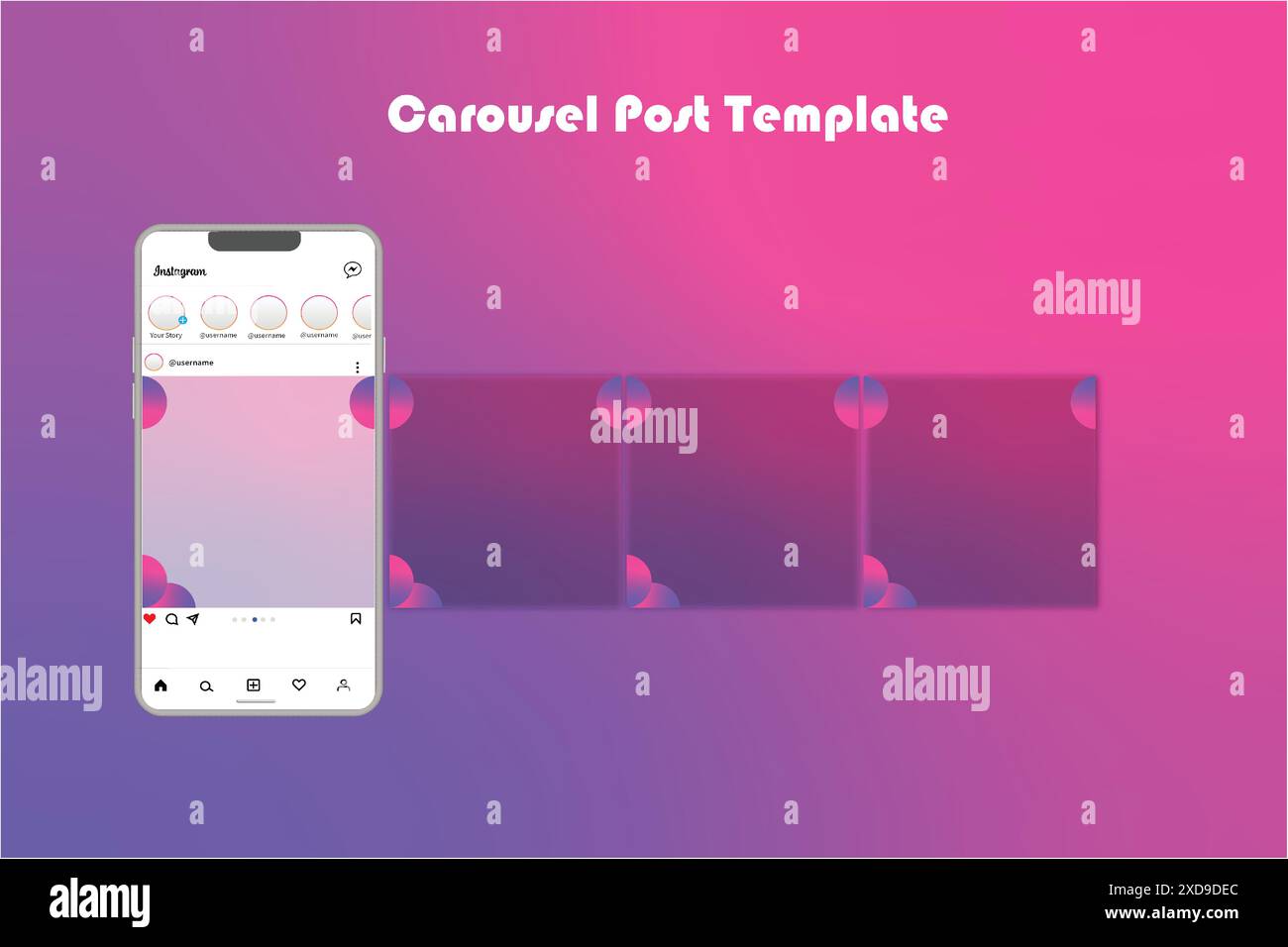 Social media carousel post template Stock Vector Image & Art - Alamy