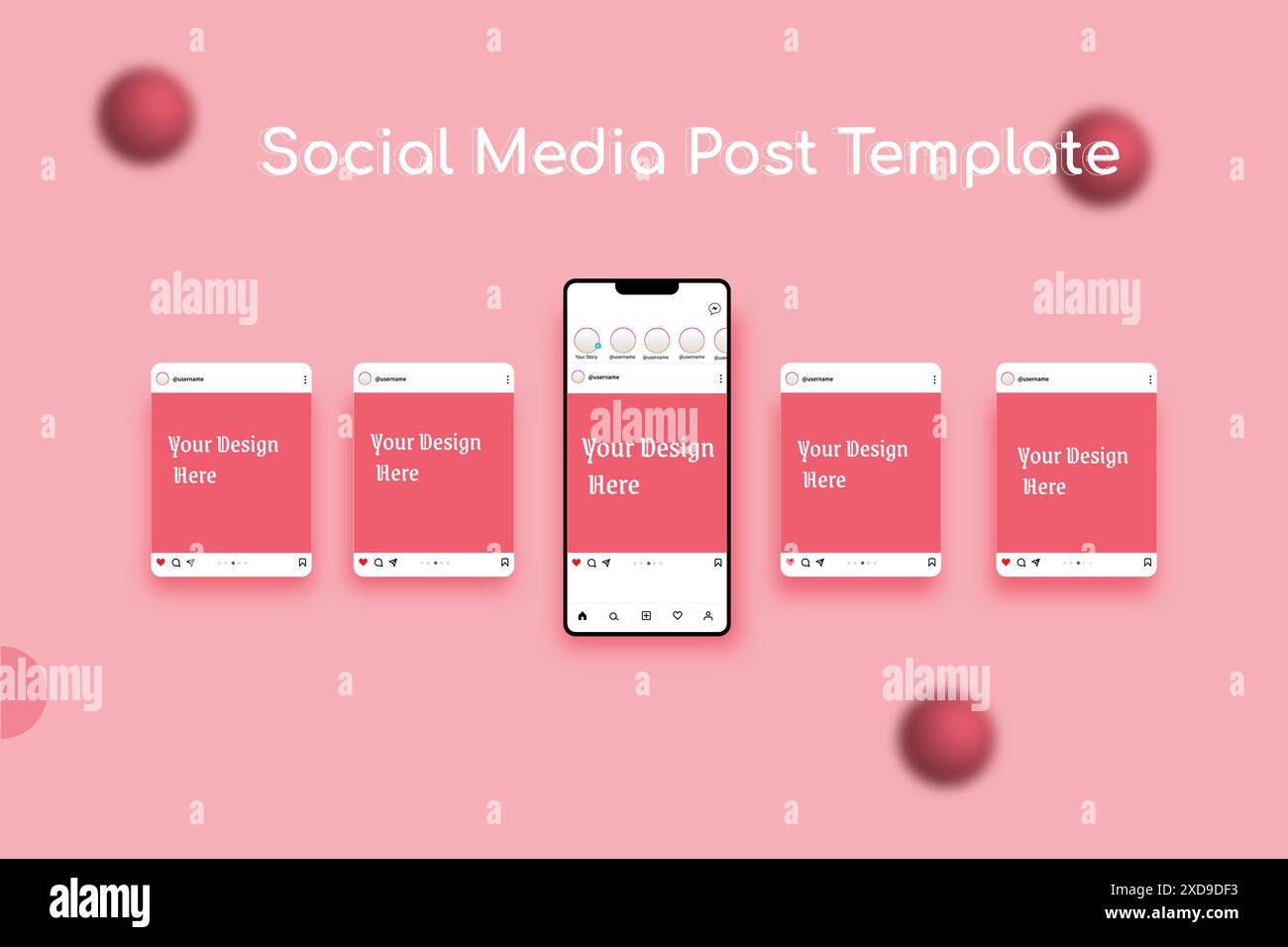 Social media carousel post template Stock Vector Image & Art - Alamy