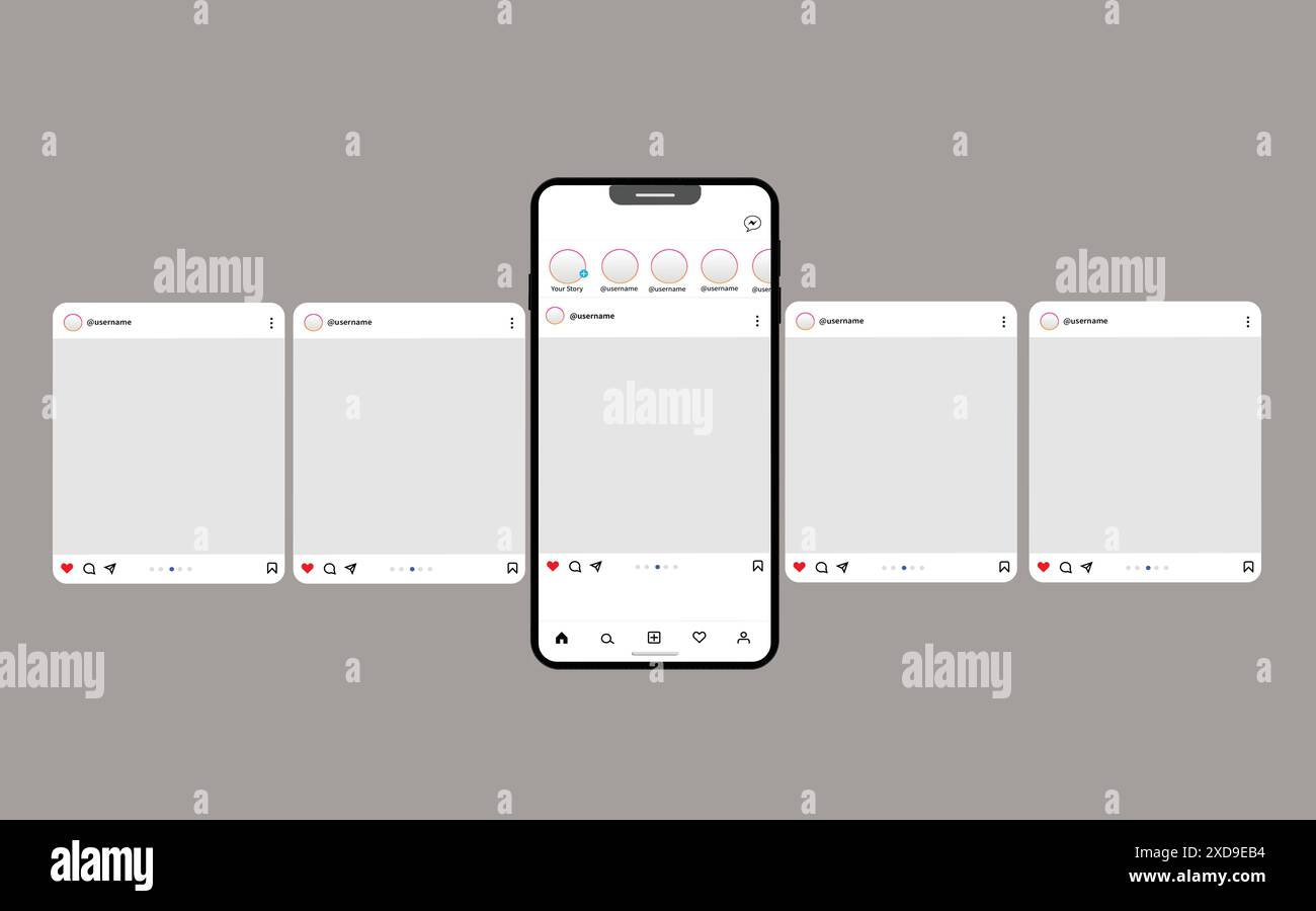 Social media carousel post template Stock Vector Image & Art - Alamy