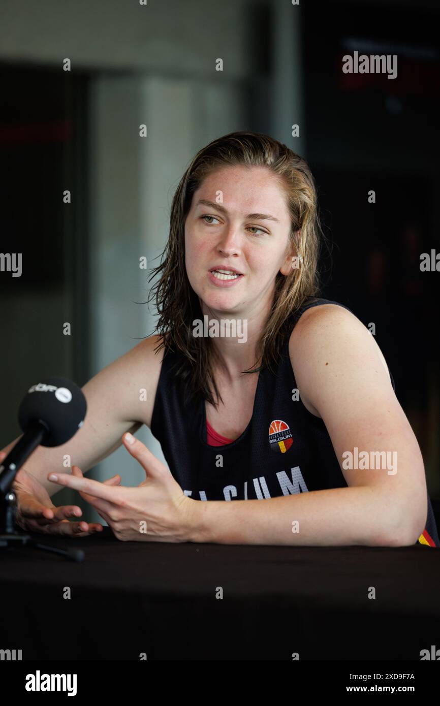 Kortrijk, Belgium. 21st June, 2024. Belgium's Emma Meesseman pictured ...