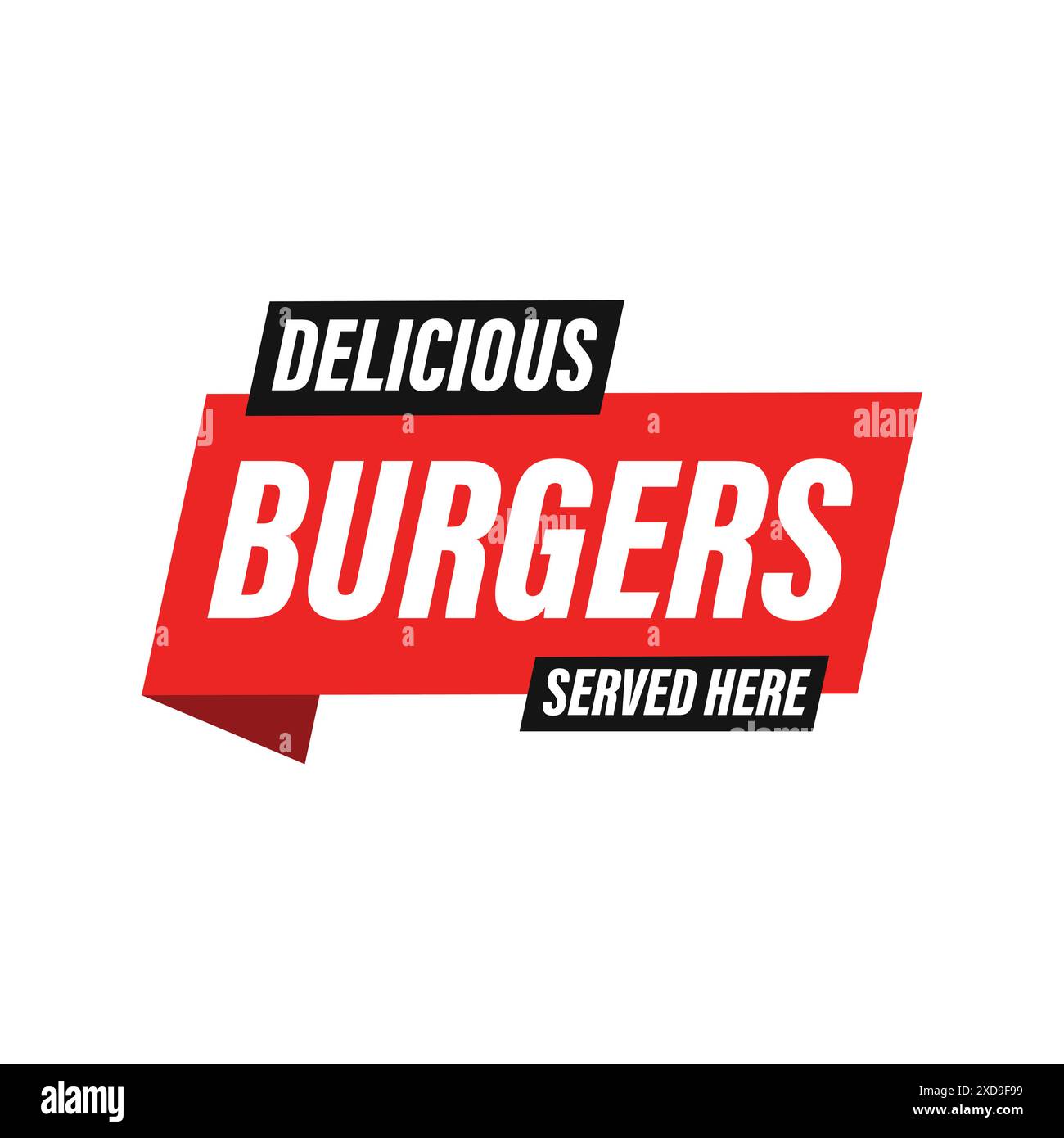 Delicious Burgers served here sign label Stock Vector Image & Art - Alamy