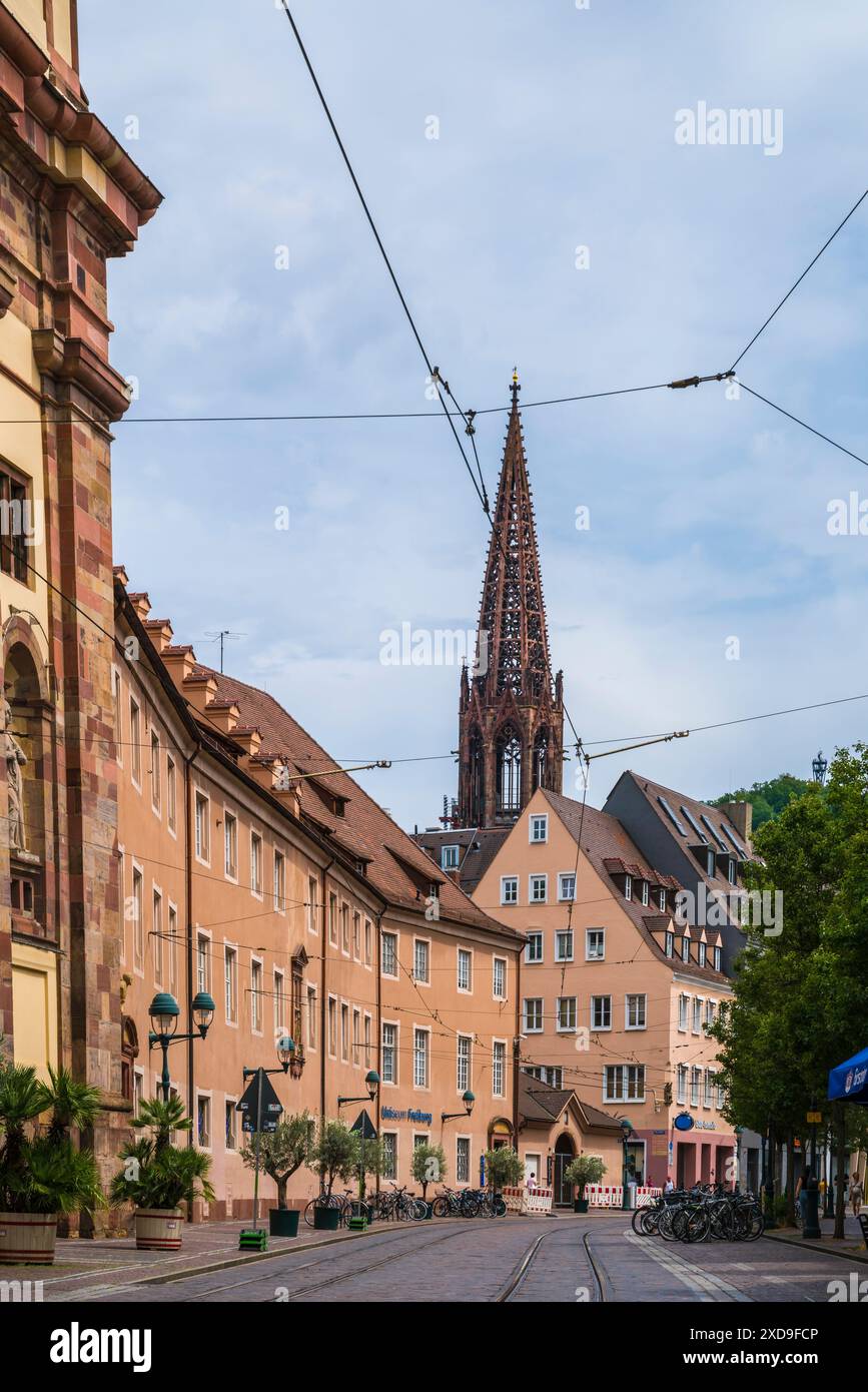 Freiburg im Breisgau, Germany, July 23, 2023, Tramway rail tracks ...