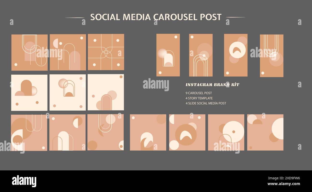 Social media carousel post template Stock Vector Image & Art - Alamy