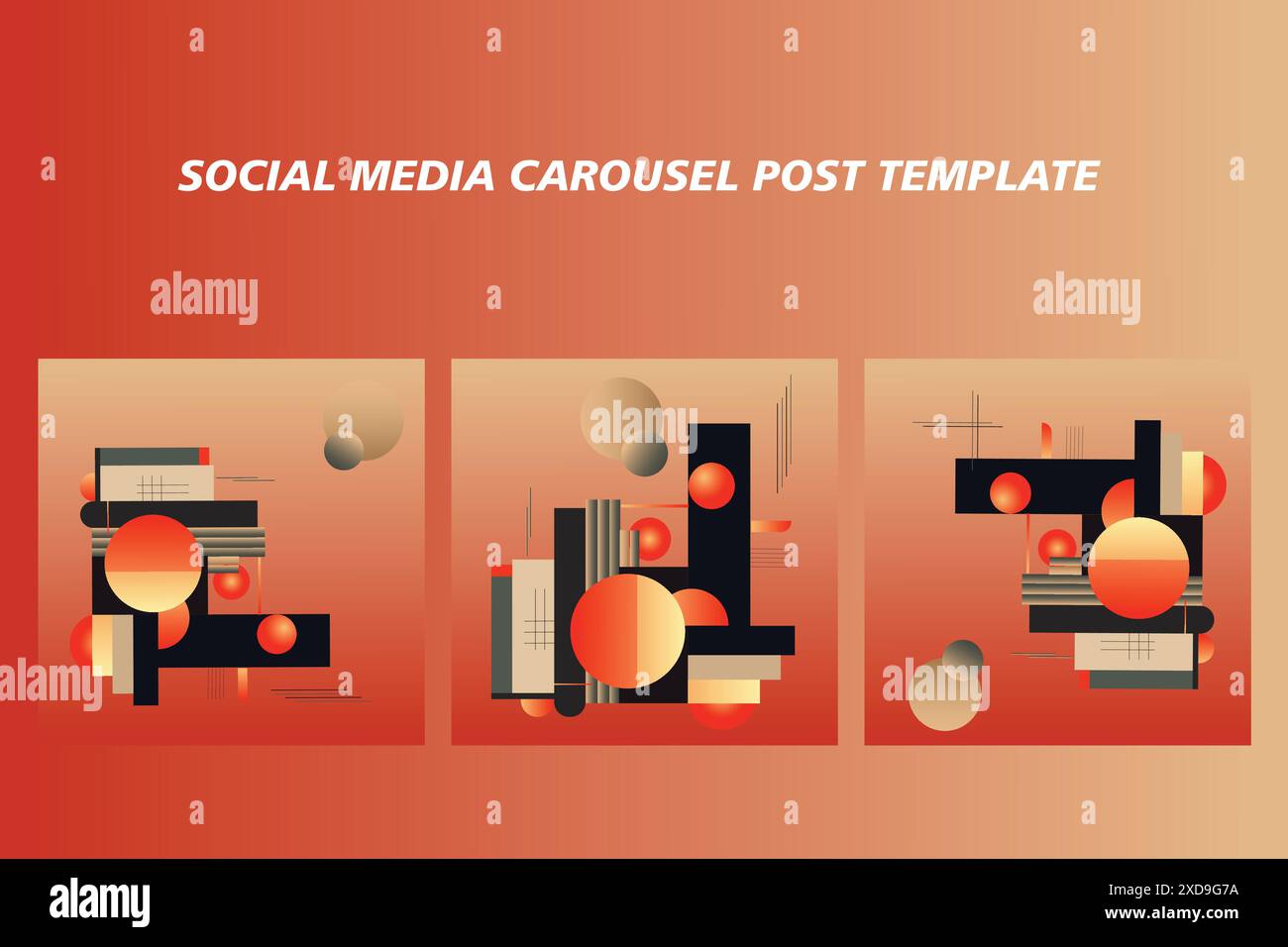 Social media carousel post template Stock Vector Image & Art - Alamy