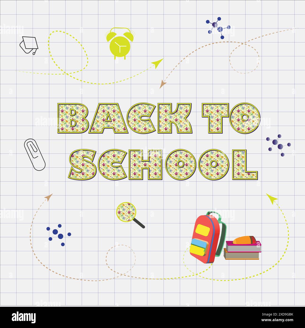 Social media back school Stock Vector Images - Alamy