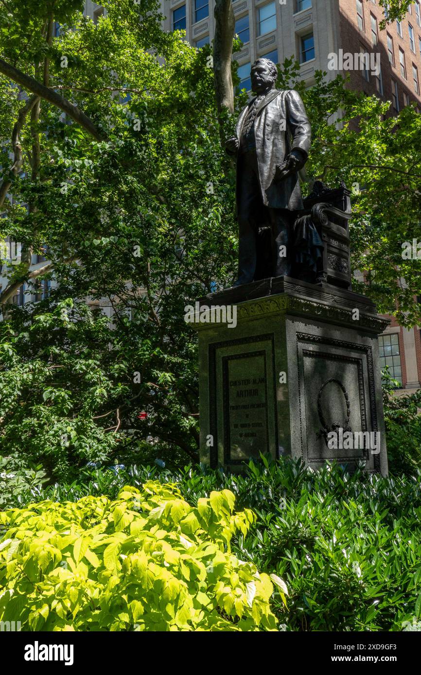 Chester A. Arthur Statue, Madison Square Park, NYC 2024 Stock Photo - Alamy