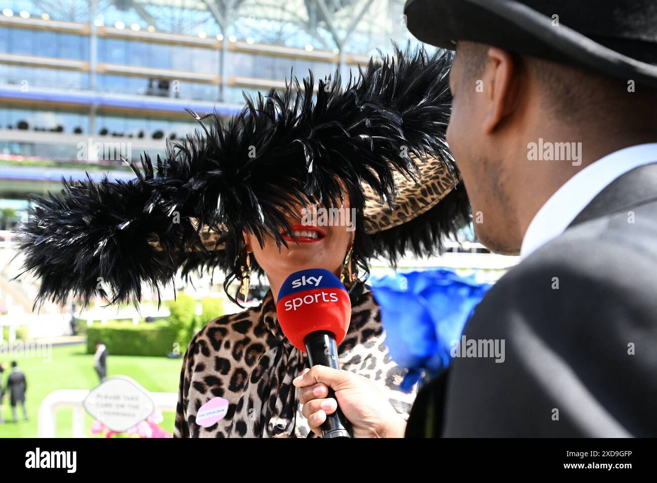 Lady in large hat at horse racecourse hi-res stock photography and ...