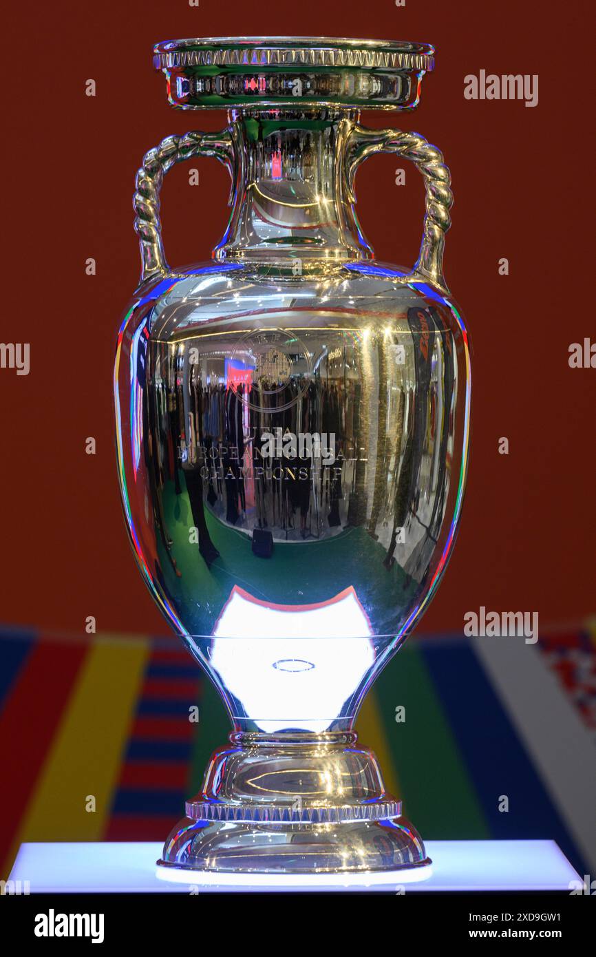 Prague, Czech Republic. 21st June, 2024. Presentation of the trophy for ...