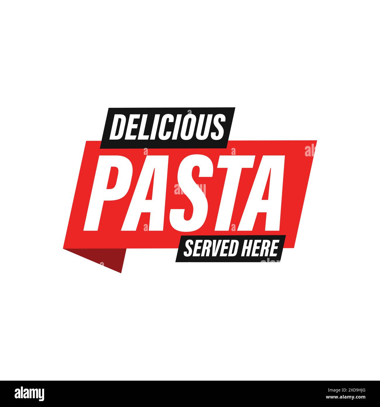 Delicious Pasta served here sign label Stock Vector Image & Art - Alamy