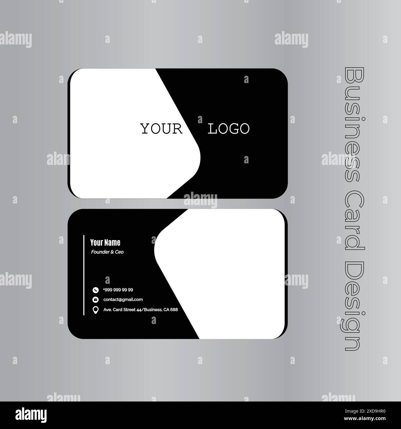Modern vector business card design Stock Vector Image & Art - Alamy