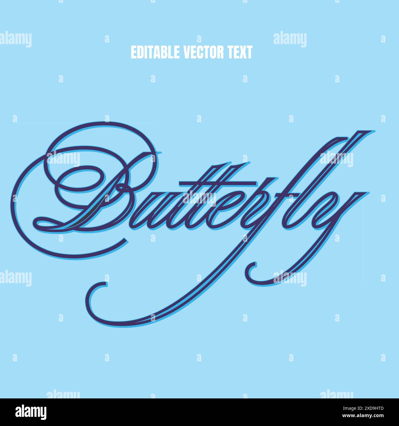 Editable vector text effect Stock Vector Image & Art - Alamy