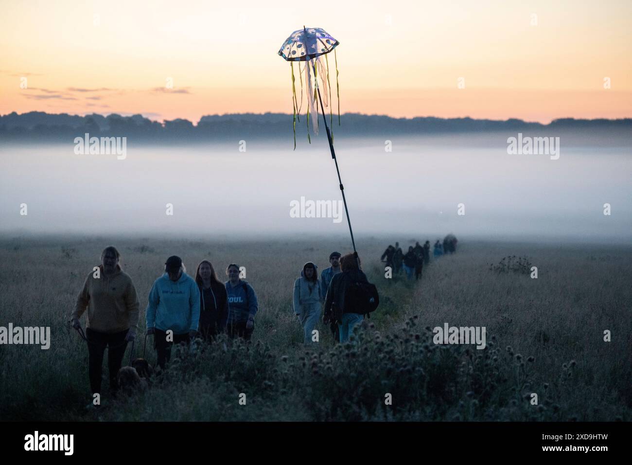 Pre-dawn revellers celebrate the summer Solstice (mid-summer and ...