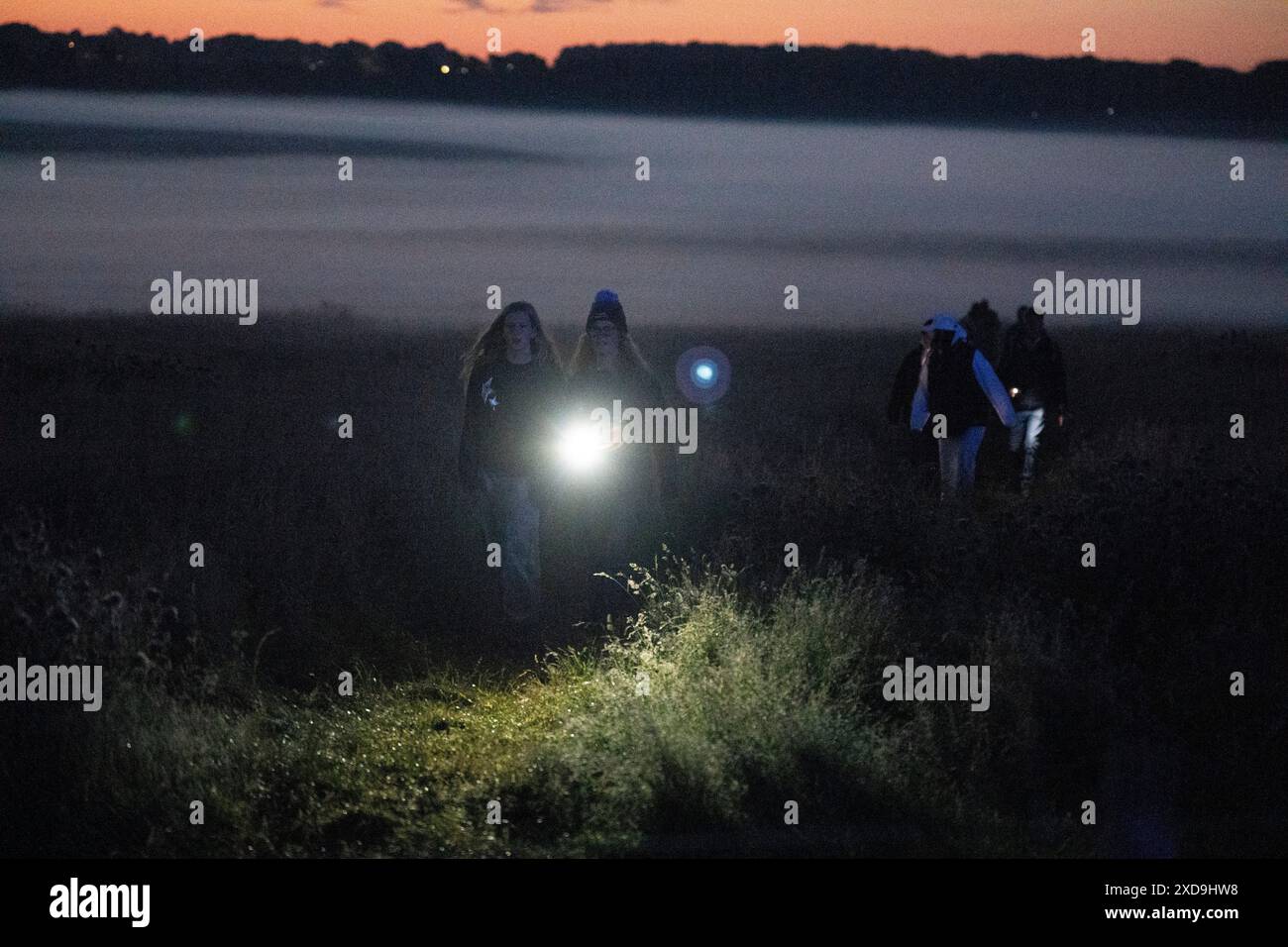 Pre-dawn revellers celebrate the summer Solstice (mid-summer and ...