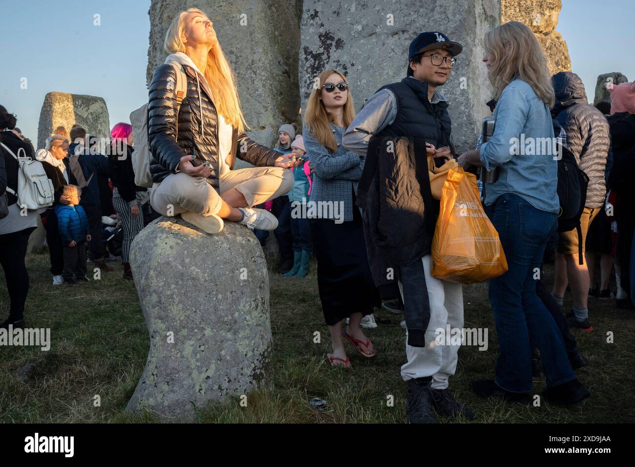 Spiritually-minded revellers celebrate the summer Solstice (mid-summer ...
