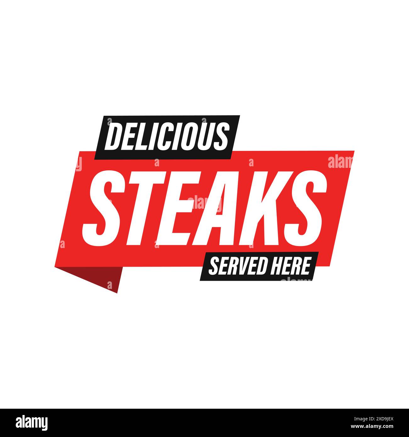 Delicious Steaks served here sign label Stock Vector Image & Art - Alamy