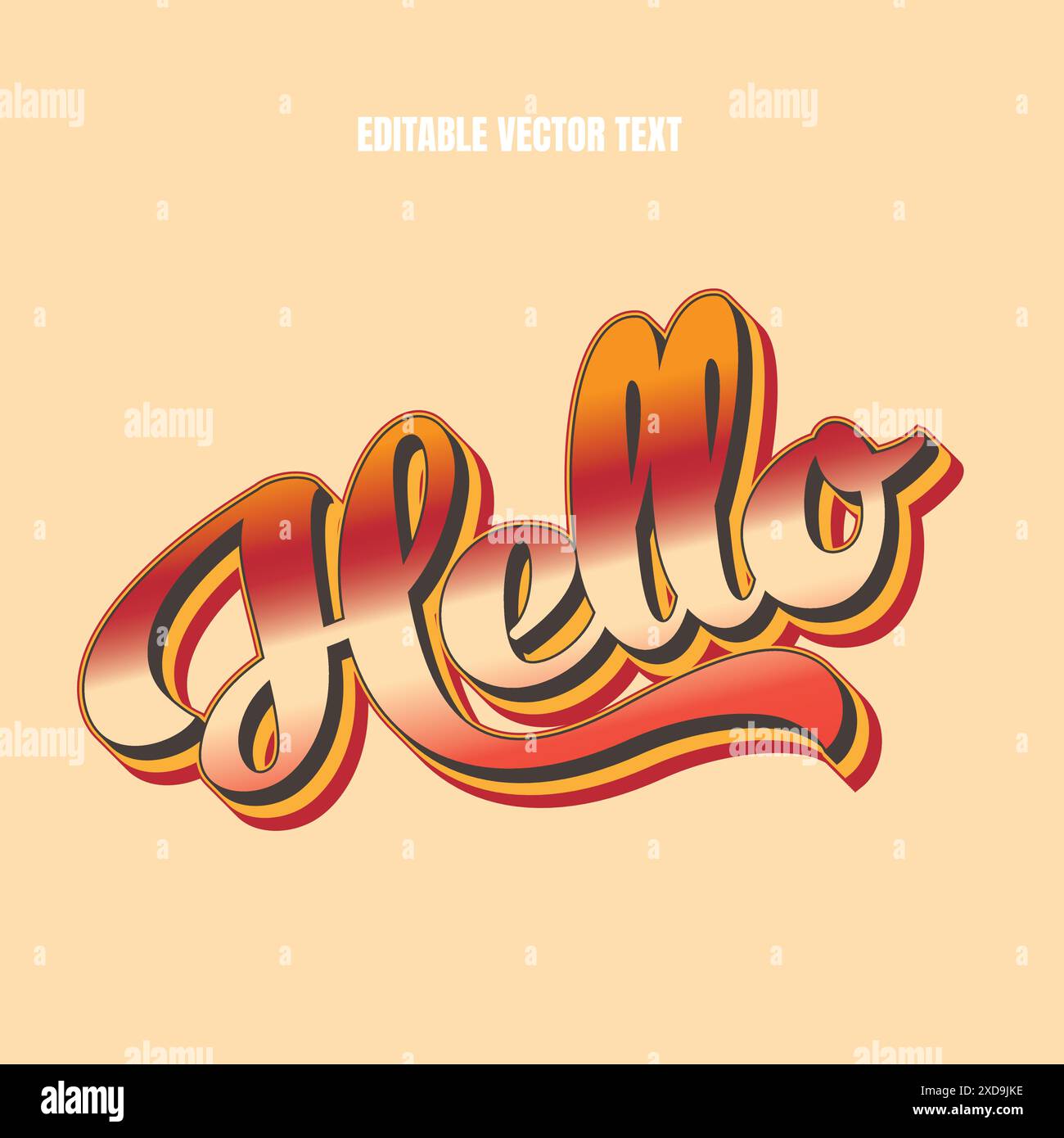 Editable vector text effect Stock Vector Image & Art - Alamy