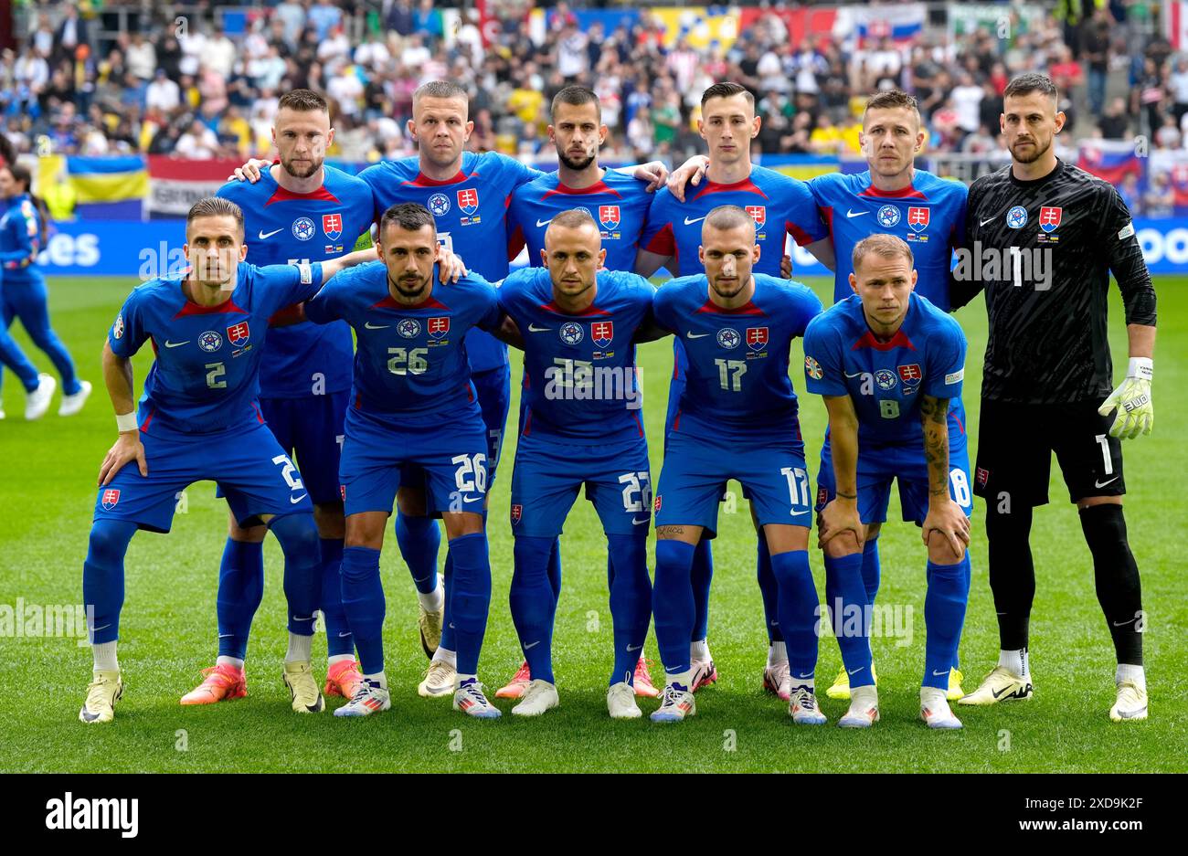Slovakia team group ahead of the UEFA Euro 2024 Group D match at the ...