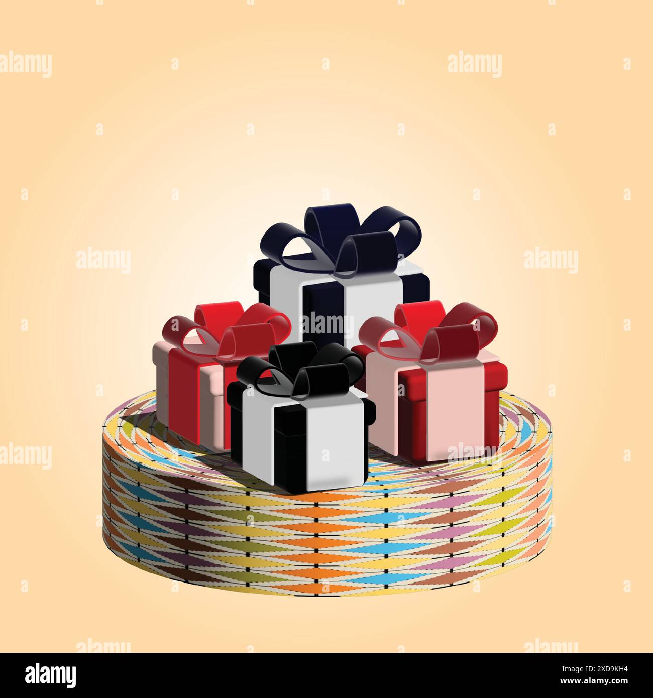 Red holiday gift boxes Stock Vector Images - Alamy