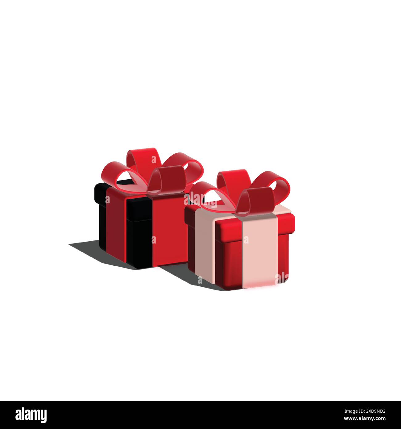 3d red gift boxes Stock Vector Images - Alamy
