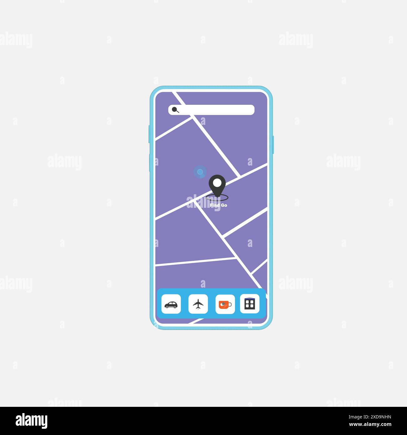 Mobile Gps Navigation On Mobile Phone With Map And Pin Vector Stock Vector Image And Art Alamy