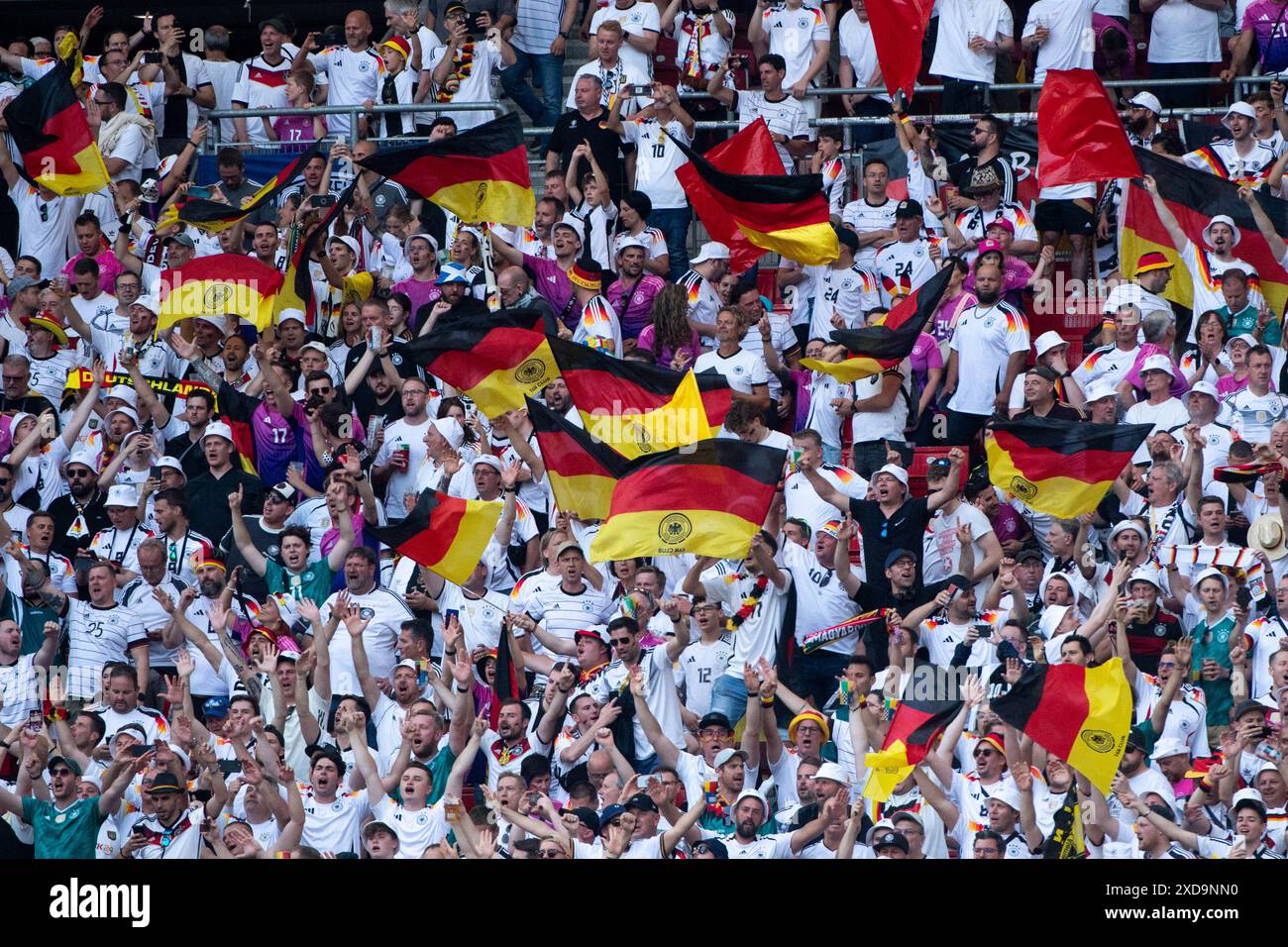 Fans von Deutschland, GER, Germany (GER) vs. Ungarn (HUN), Fussball ...
