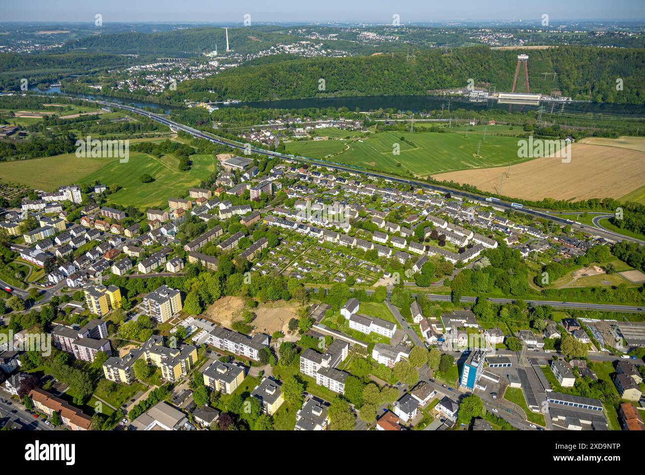 Settlement with danziger strasse on the a1 highway hi-res stock ...