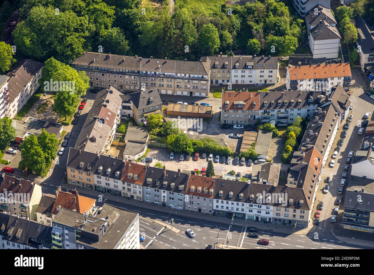 Block of apartment buildings buschhofstrasse hi-res stock photography ...