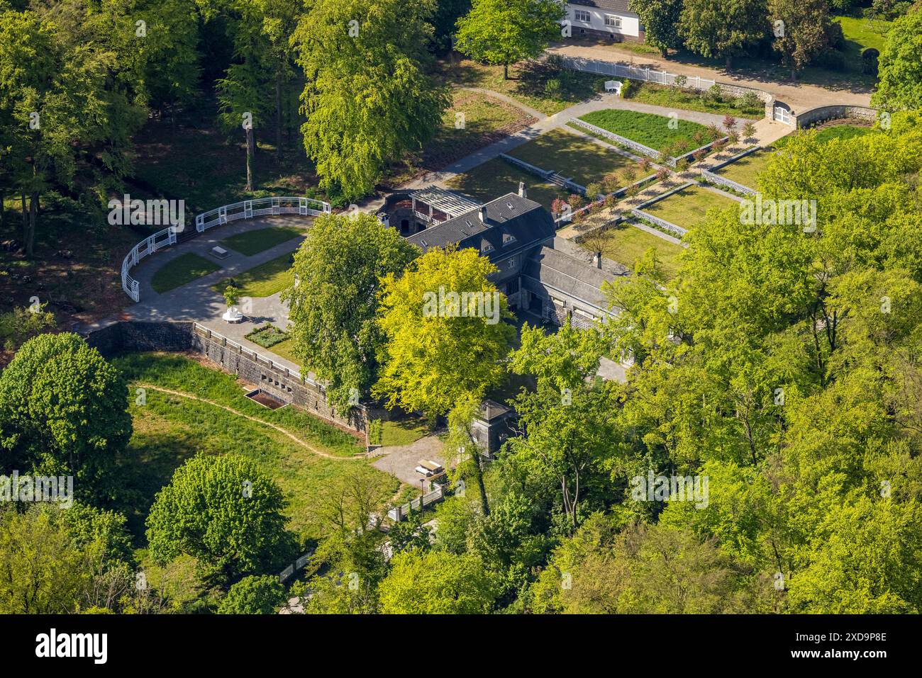 Aerial view, Hohenhof - Art Nouveau Villa Osthaus Museum, Hagener ...