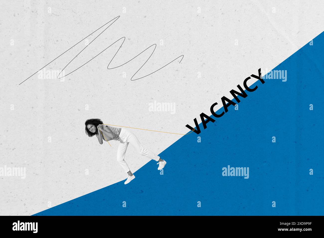 Composite trend artwork sketch photo collage of office workspace hand ...