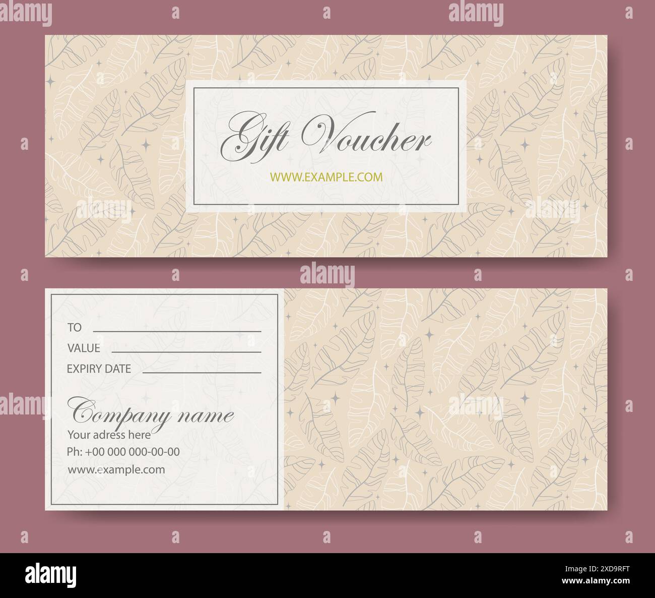 Spring gift voucher text Stock Vector Images - Alamy