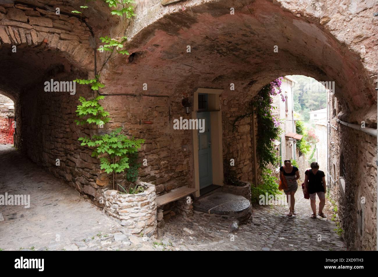 Italy, Liguria, Colla Micheri, Old Village Stock Photo - Alamy