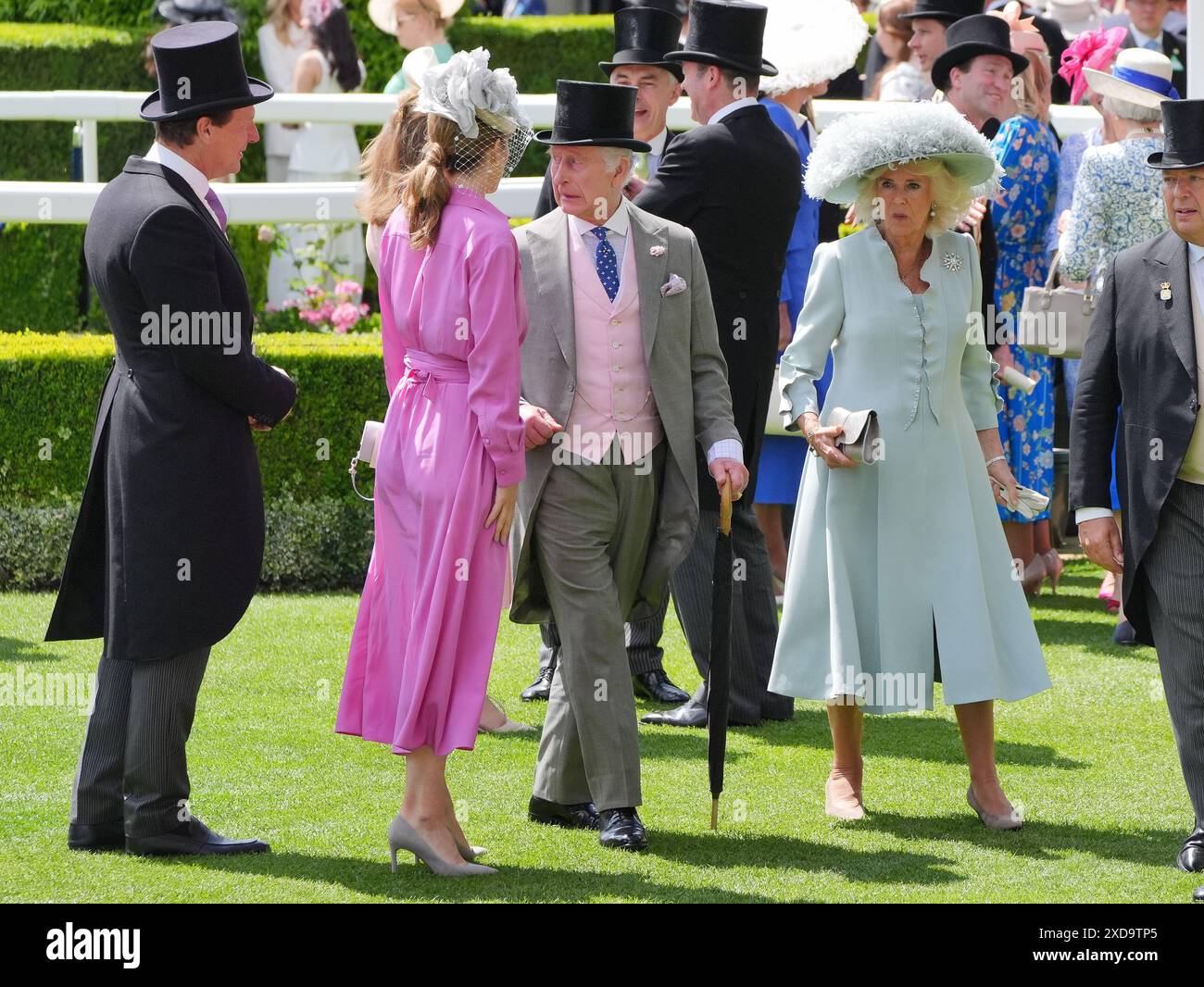 King Charles III and Queen Camilla with Dame Darcey Bussell and Angus ...