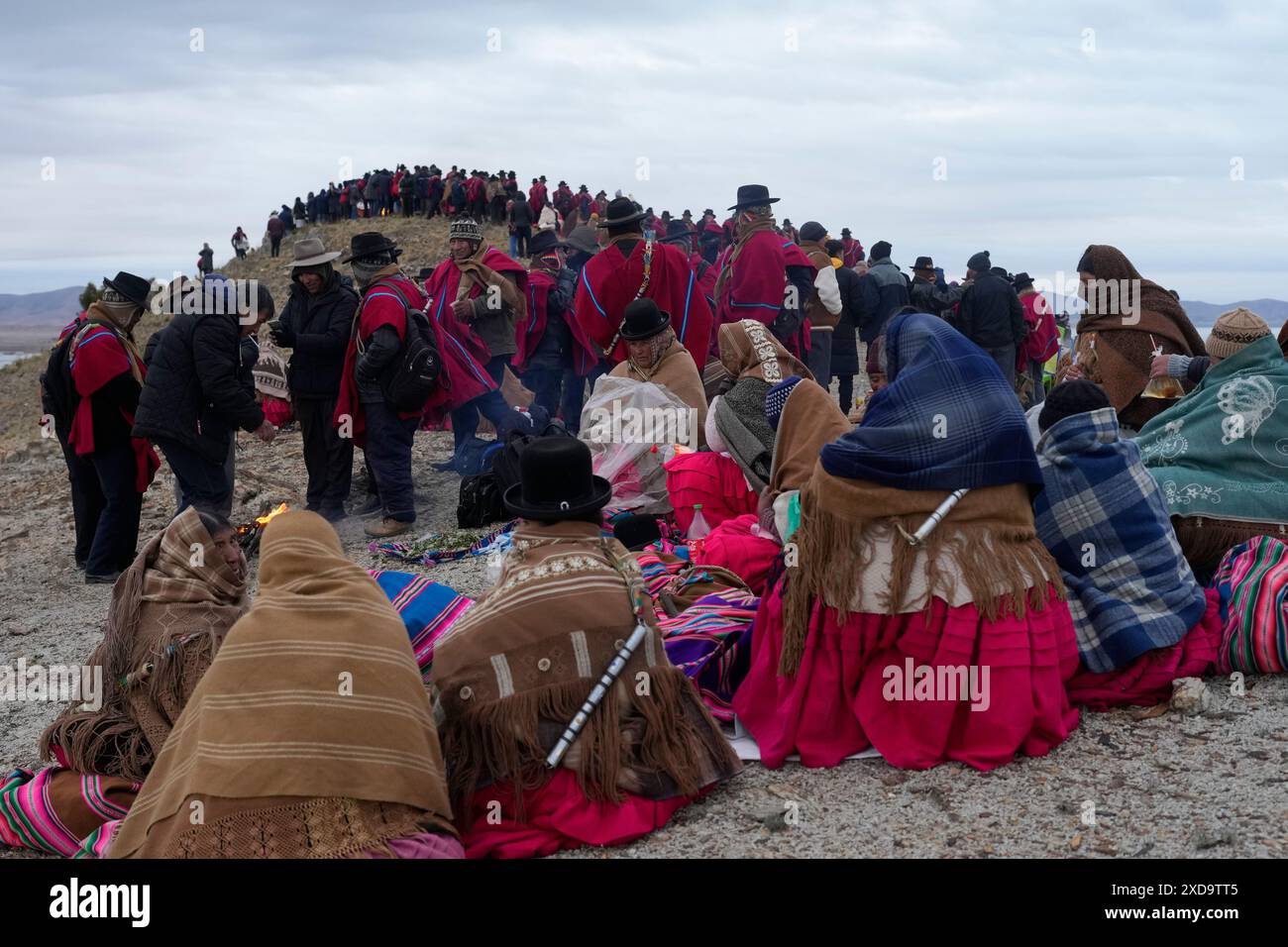 Aymara Indigenous people attend a New Year's ritual on Turriturrini ...