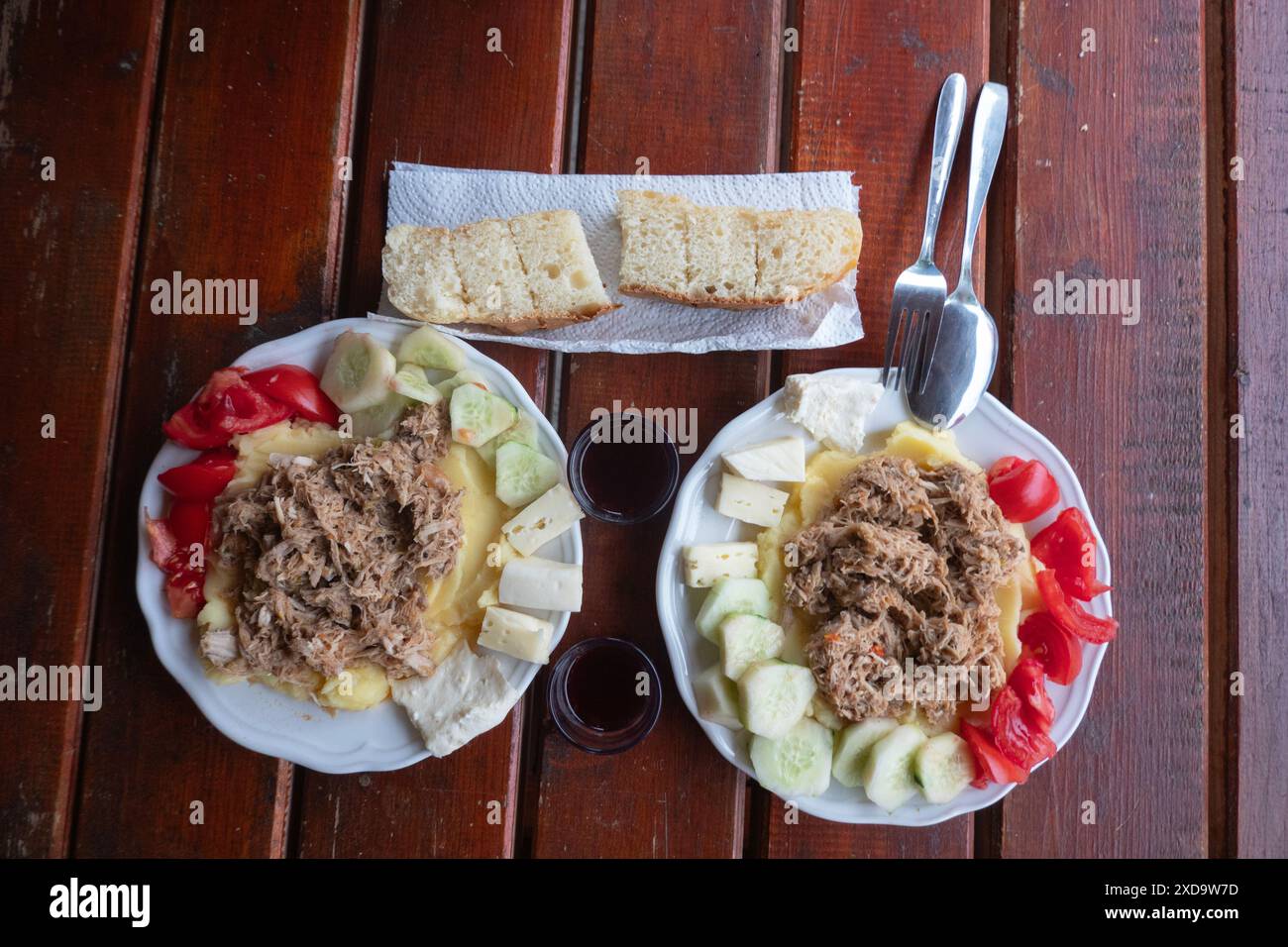 Traditional Montenegrin meal, Zabljak, Montenegro Stock Photo - Alamy