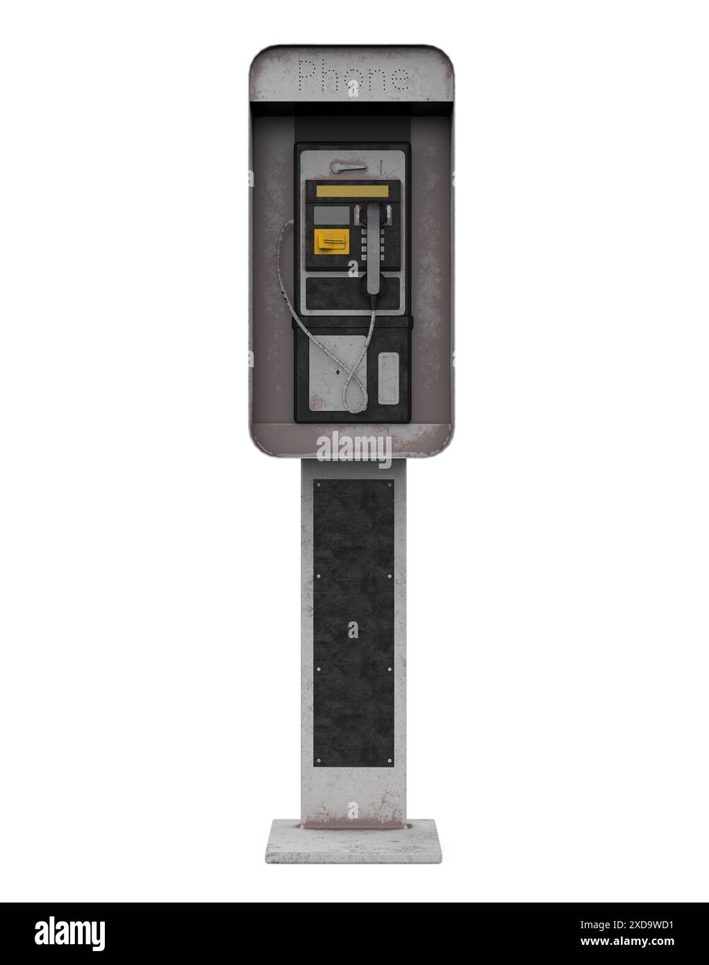 Payphone Booth Isolated Stock Photo - Alamy