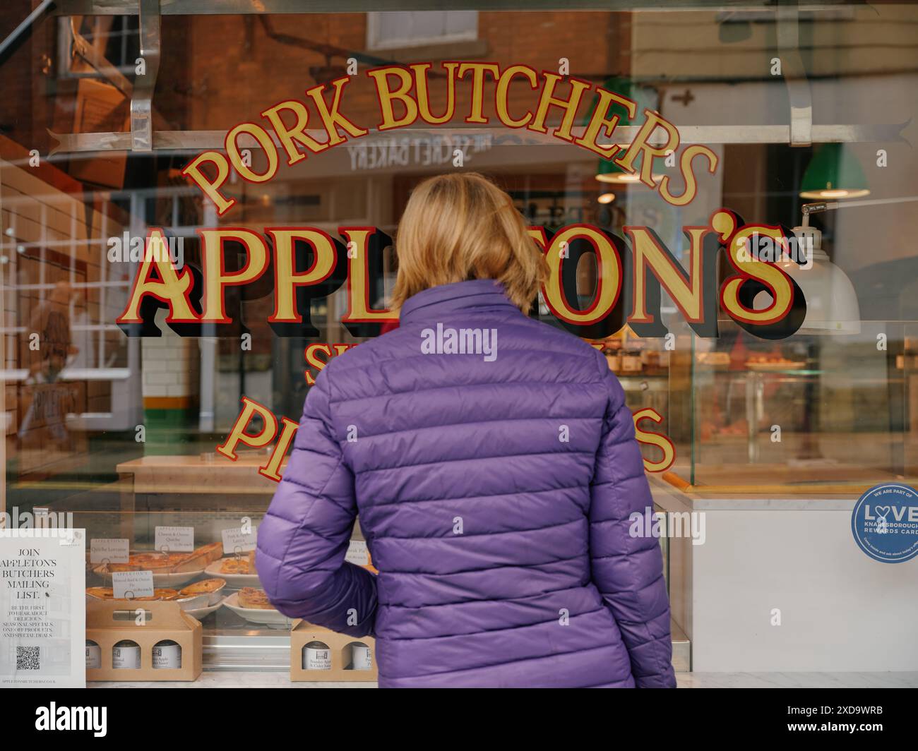 Appleton's butcher shop window in Knaresborough, North Yorkshire ...