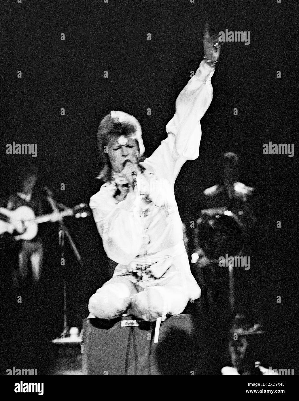 David Bowie performs live on stage at Earls Court Arena on May 12 1973 ...