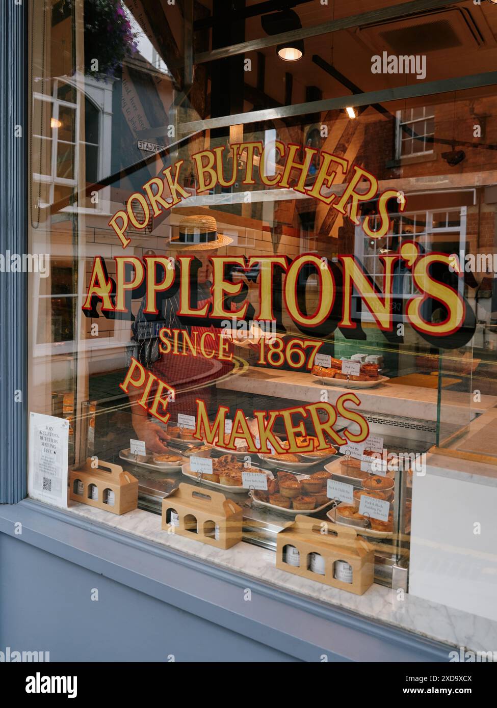 Appleton's butcher shop window in Knaresborough, North Yorkshire ...