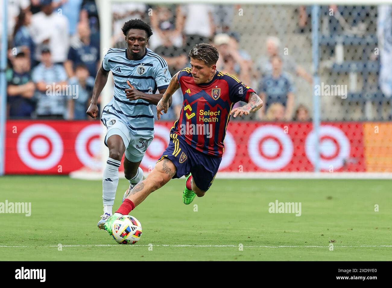 Kansas City, KS, USA. 19th June, 2024. Real Salt Lake midfielder Diego ...