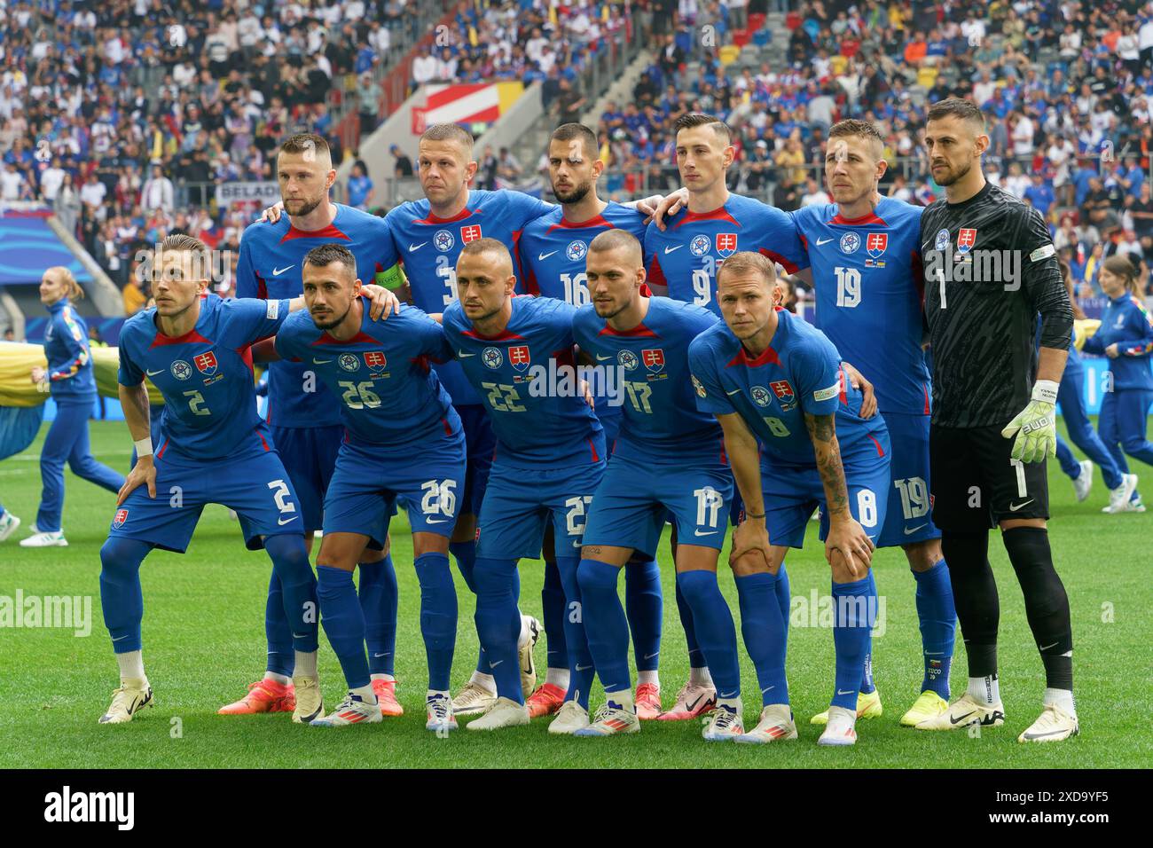 Slovakia team line up during UEFA Euro 2024 - Slovakia vs Ukraine, UEFA ...