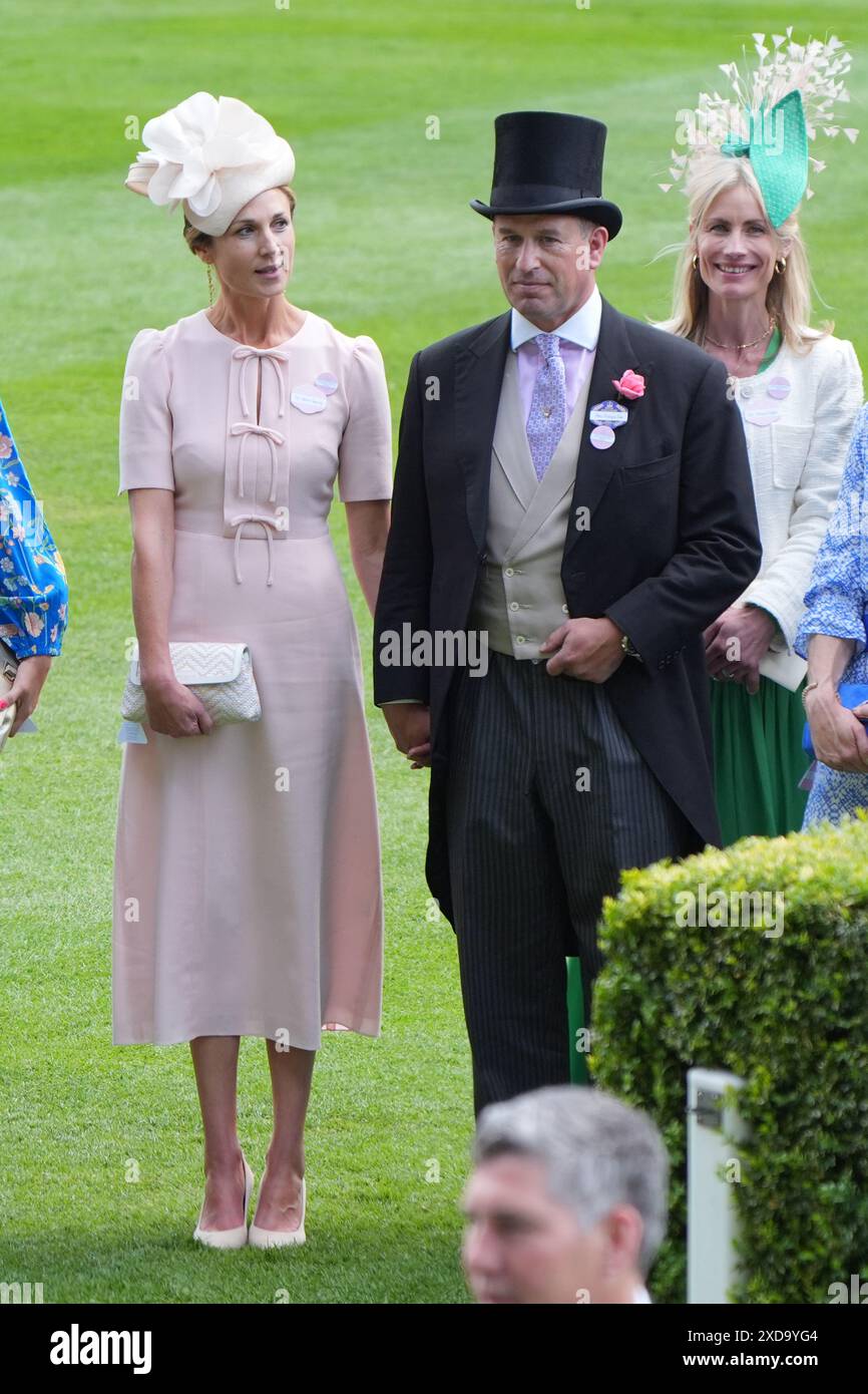 Harriet Sperling (left) and Peter Phillips during day four of Royal ...