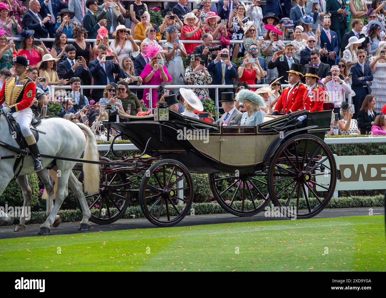 Ascot, Berkshire. June 21st, 2024. The King and Queen Camilla arriving ...