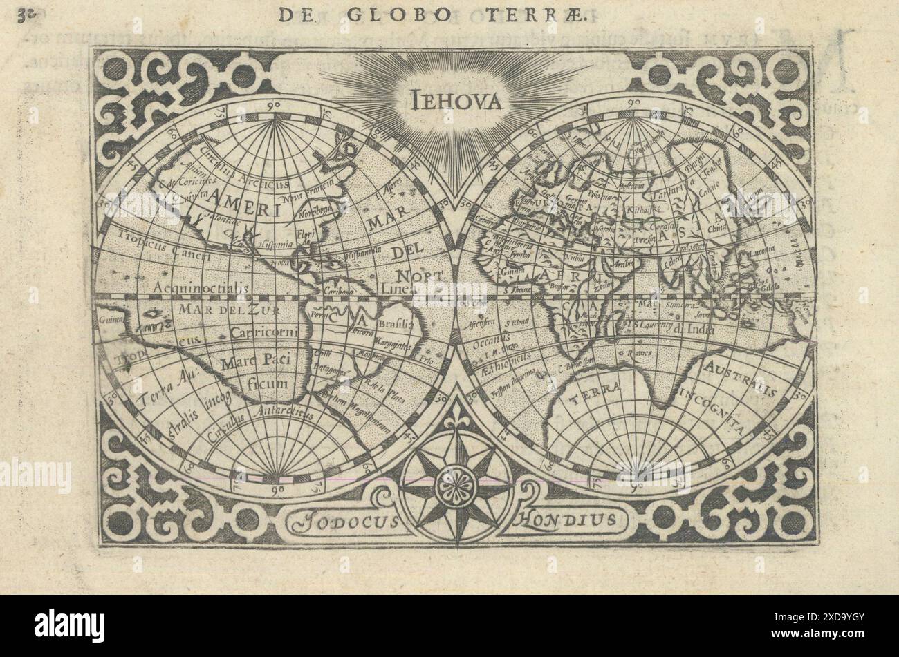 17th century map of world hi-res stock photography and images - Alamy