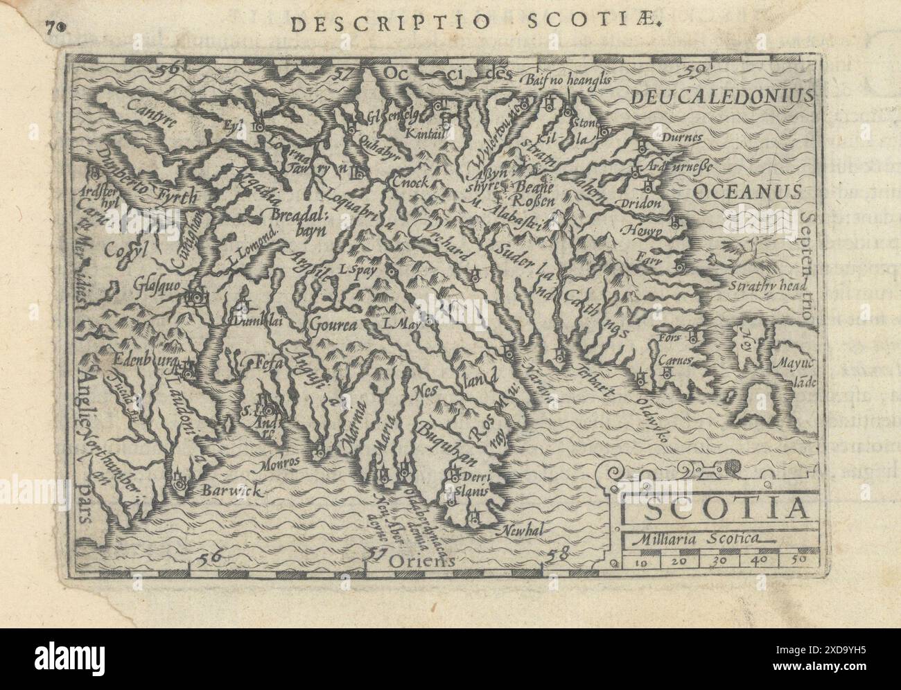 Descriptio Scotiae / Scotia by Bertius / Langenes. Scotland 1603 old ...