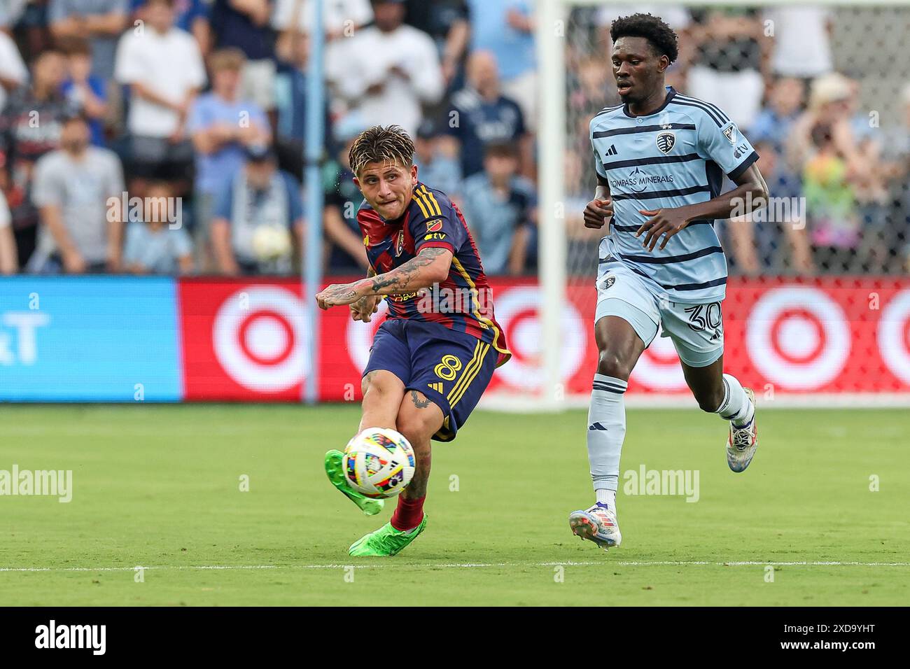 Kansas City, KS, USA. 19th June, 2024. Real Salt Lake midfielder Diego ...