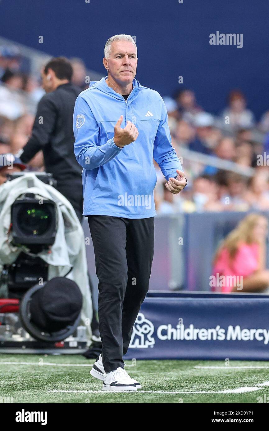 Kansas City, KS, USA. 19th June, 2024. Sporting Kansas City head coach ...